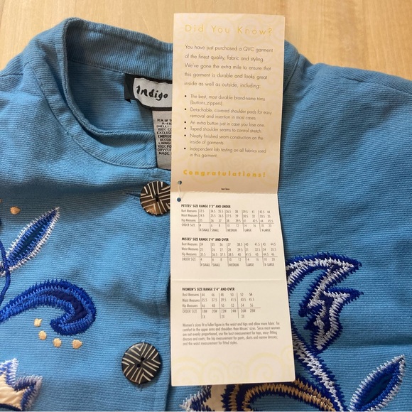 indigo moon | Jackets & Coats | Nwt Vintage Indigo Moon Embroidered ...